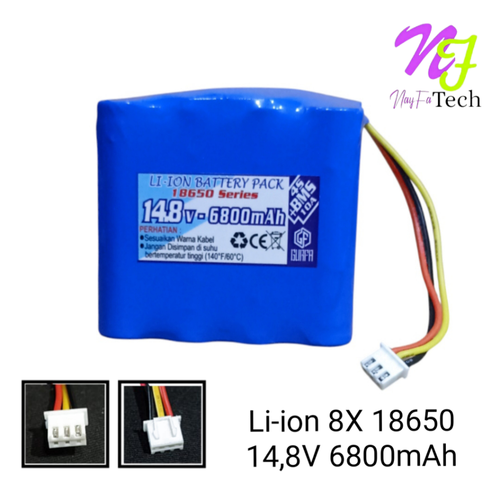 Jual Baterai Speaker Dan Baterai Alat Elektronik Lainnya 8X Li-ion 18650 14,8V 6800mAh BMS 4S ...