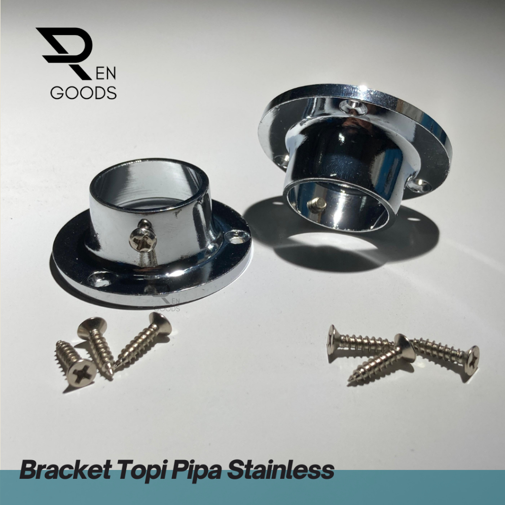 Jual Bracket Topi Pipa Stainless 1 inch / Dop Pipa Bulat / Sambungan ...