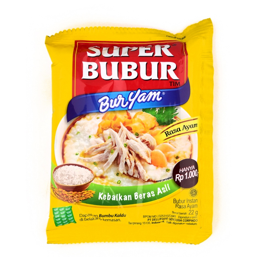 Jual SUPER BUBUR TIM INSTAN BURYAM 22 GRAM RASA AYAM ABON SAPI KUAH ...