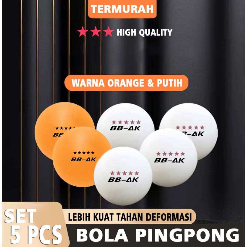 Jual Bola Ping Pong PingPong Tenis Meja Bintang 5 isi 5 pcs Original Import 032-8 Bola Tenis ...