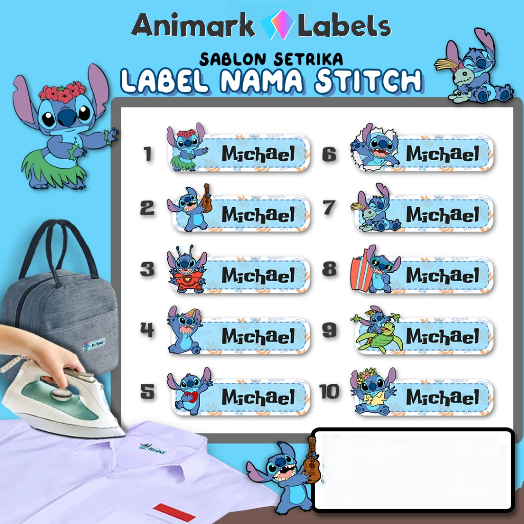 Jual AniLab Sticker / LABEL CUSTOM NAMA Kain Sablon Setrika Label Baju ...