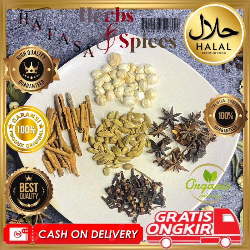 Jual rempah campur 100gr lengkap kapulaga putih&hijau/cengkeh/kayu ...