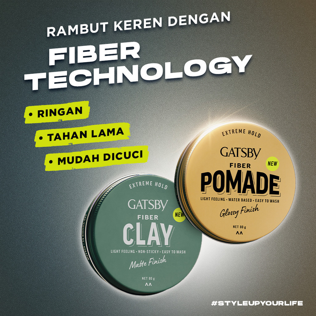 Jual Gatsby Fiber Pomade / Clay 80g | Shopee Indonesia