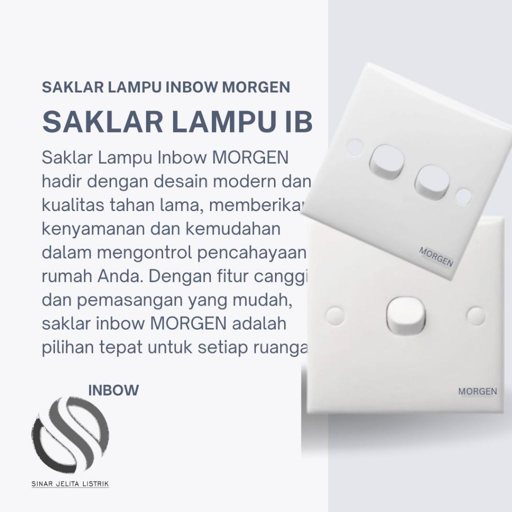 Jual Saklar Lampu Inbow Classic MORGEN | Saklar Lampu Tanam Engkel ...