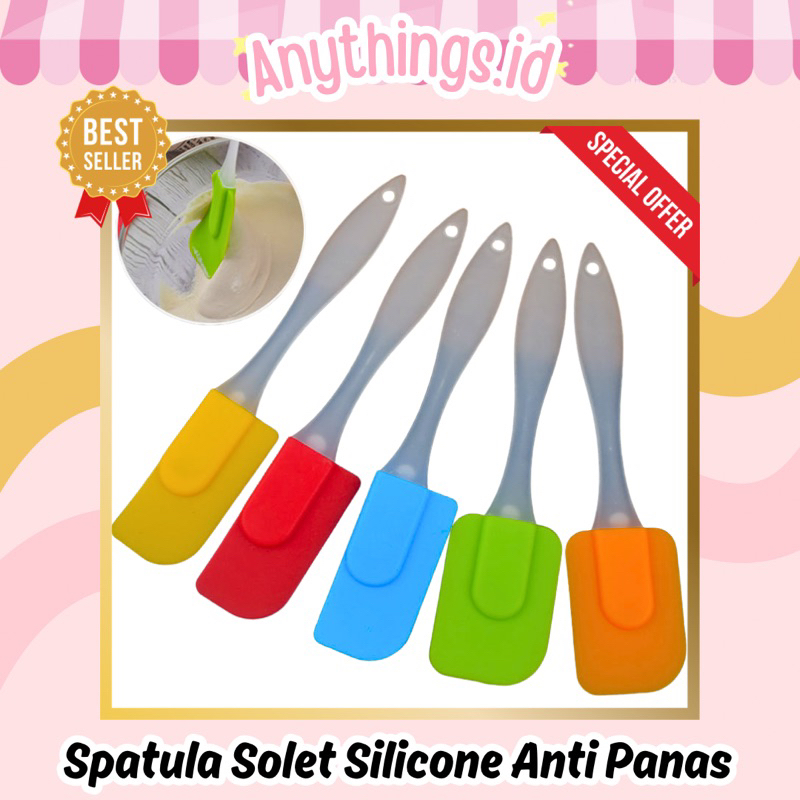 Jual Spatula Solet Silicone Silikon Anti Leleh Spatula Kue Solet Adonan ...