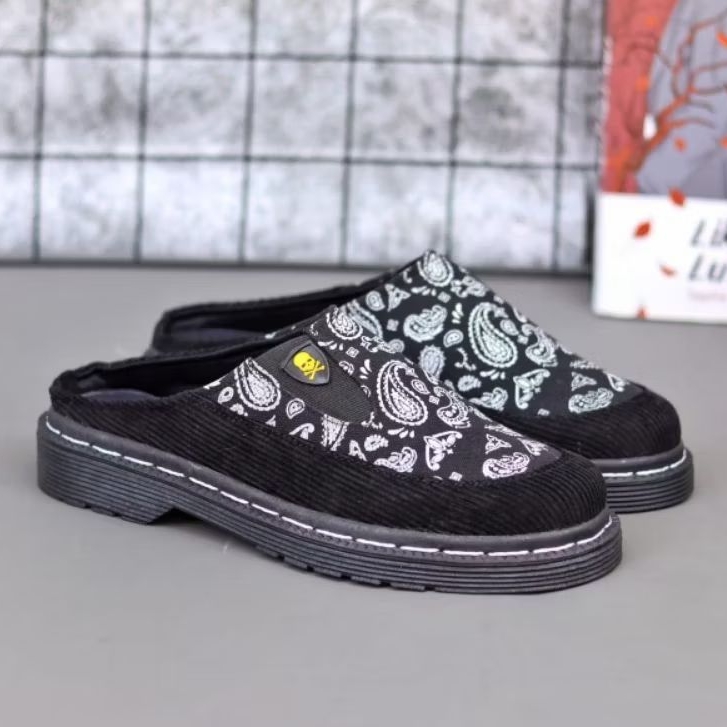 Jual Sepatu Sandal Bustong Docmart Pria Casual Sandal Selop Slop Slip ...