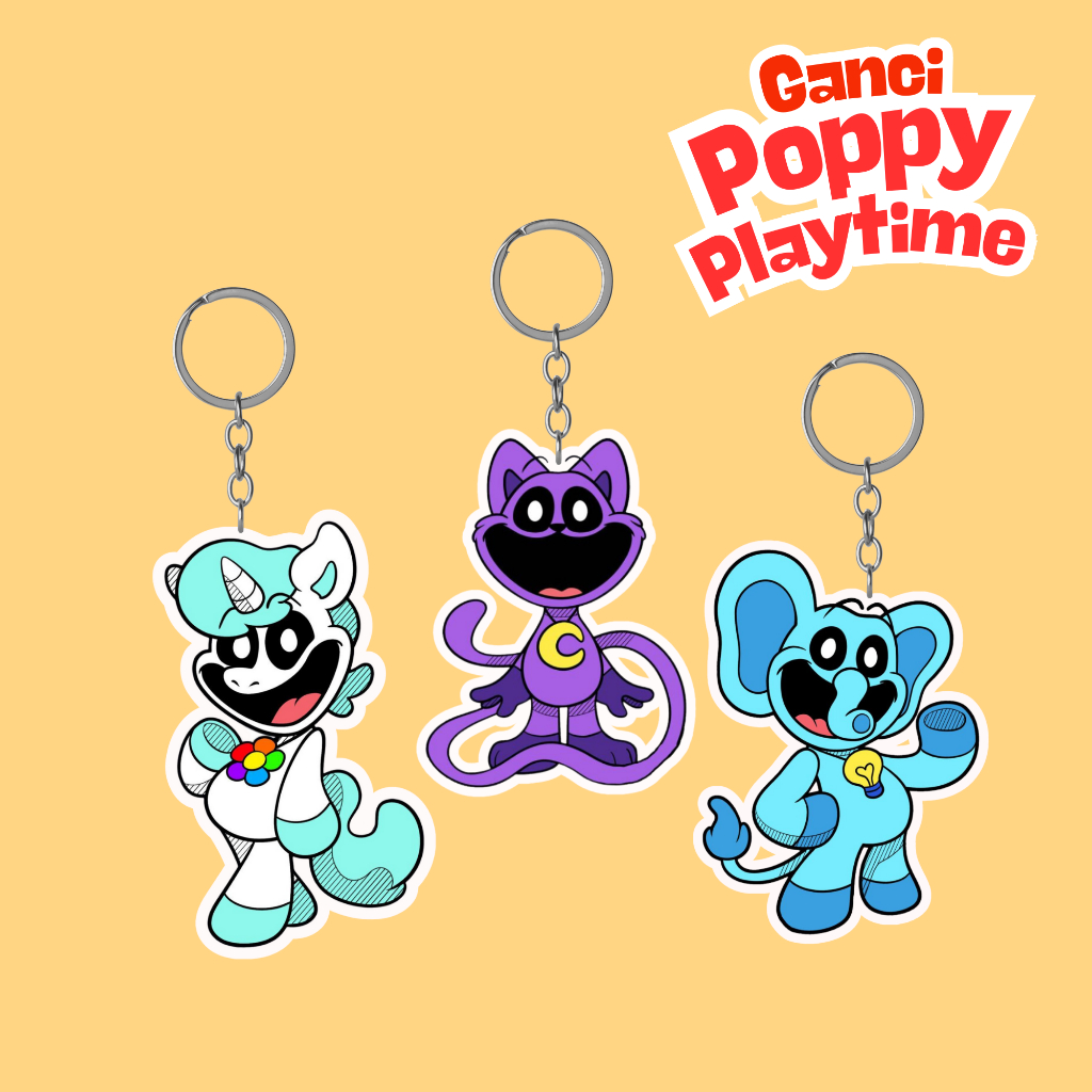 Jual Gantungan Kunci Akrilik UV 2 Sisi Cutting Laser Premium Poppy ...