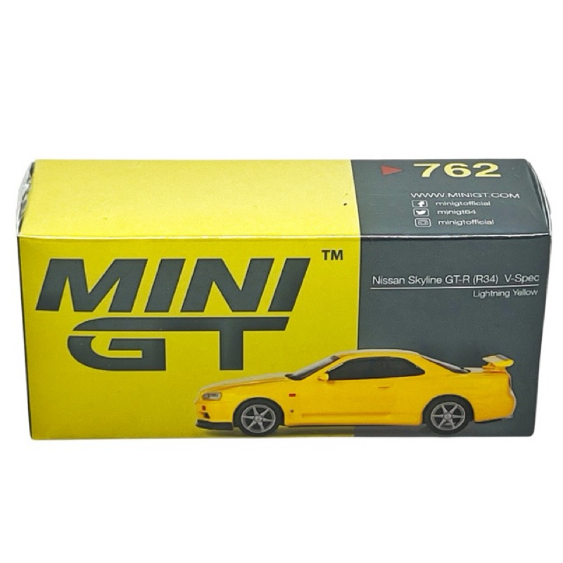 Jual Mini GT 64 Nissan Skyline R34 V-Spec Lightning Yellow #762 ...