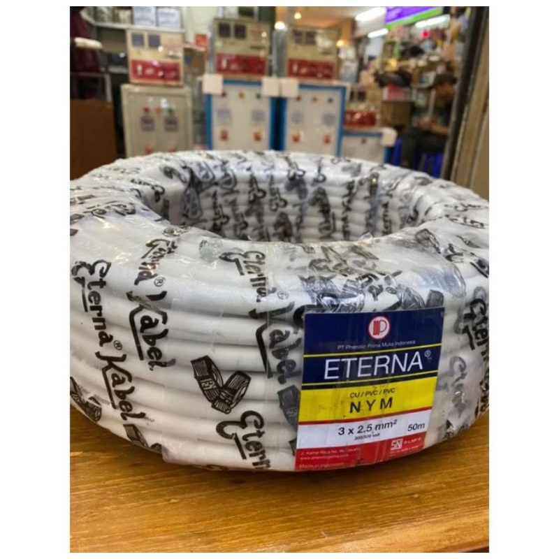 Jual Kabel eterna ETERNA NYM 3X2.5 3X2.5 KAWAT TEMBAGA panjang 50 Meter | Shopee Indonesia