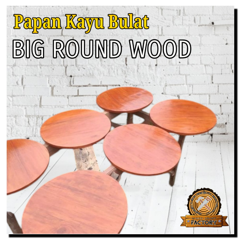 Jual Papan kayu bulat round wood BIG SIZE daun meja bulat kayu wood ...