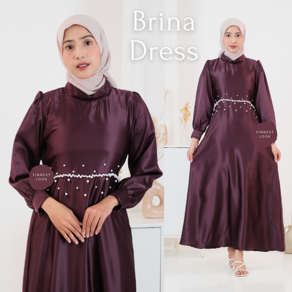 Jual Brina Gamis Dress Wanita Kondangan Gaun Pesta Bridesmaid Lamaran ...