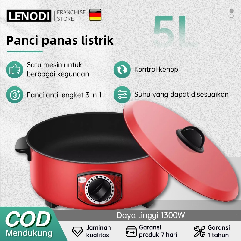 Jual Wajan Enamel Multifungsi Teflon Besar 12 Inch Fry Pan Elektrik ...