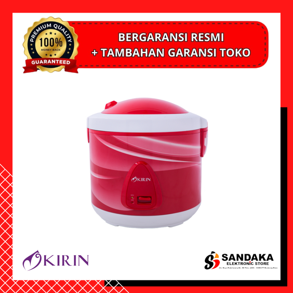 Jual Rice Cooker Kirin 138 Red Kapasitas 2 Liter | Shopee Indonesia