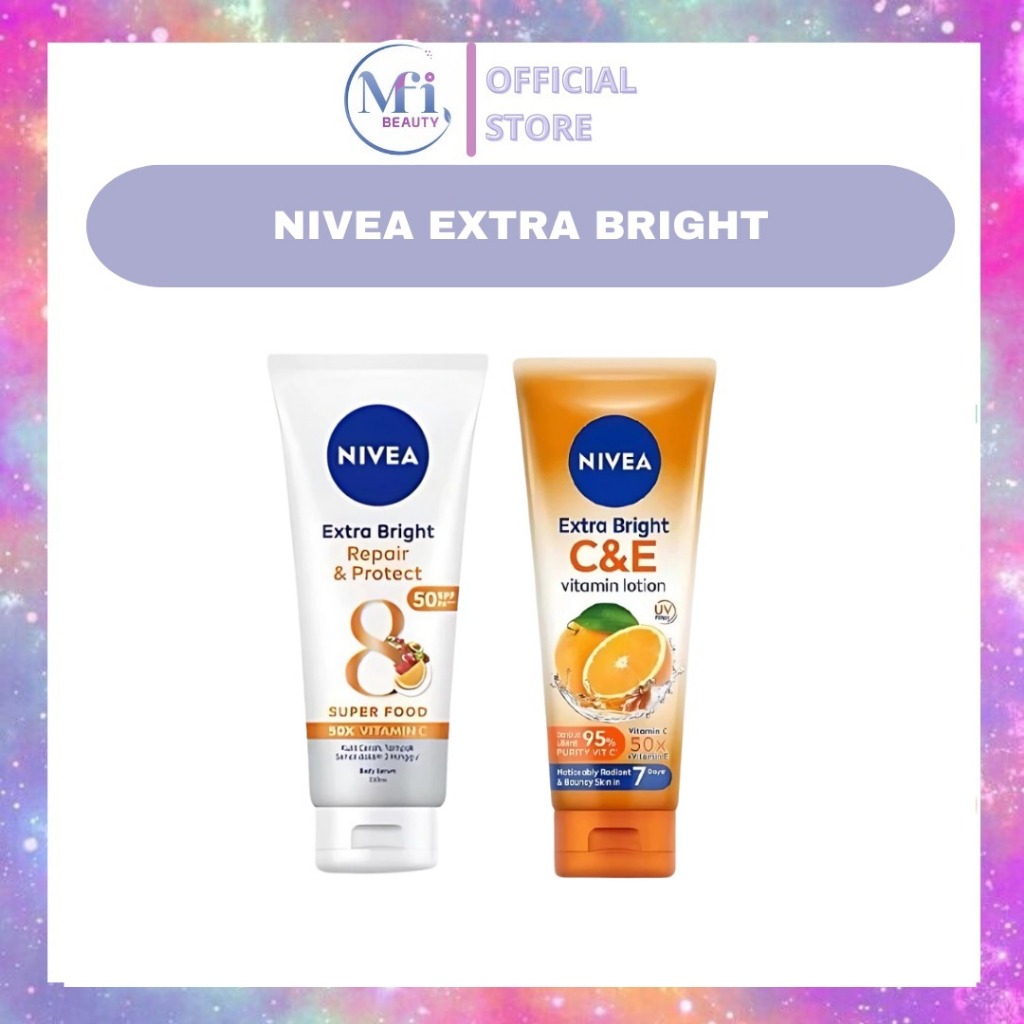 Jual MFI - NIVEA Body Serum Extra Bright Series | Netto 320 mL | Repair & Protect | C&E Vitamin ...