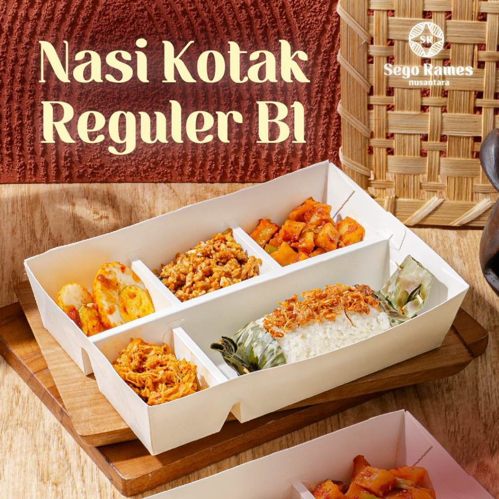 Jual Paket Nasi Kotak Reguler B - Sego Rames Nusantara | Shopee Indonesia