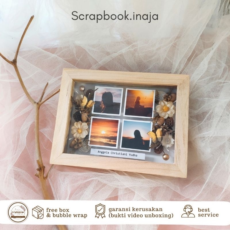Jual Scrapframe Photo Flower in Frame 3D | Scrapframe Bunga Kering ...