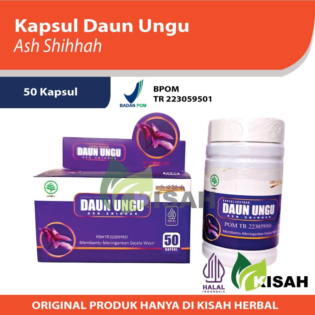 Jual ASH SHIHHAH DAUN UNGU BPOM 50 Kapsul | Obati Wasir Ambeien Hemoroid | Shopee Indonesia