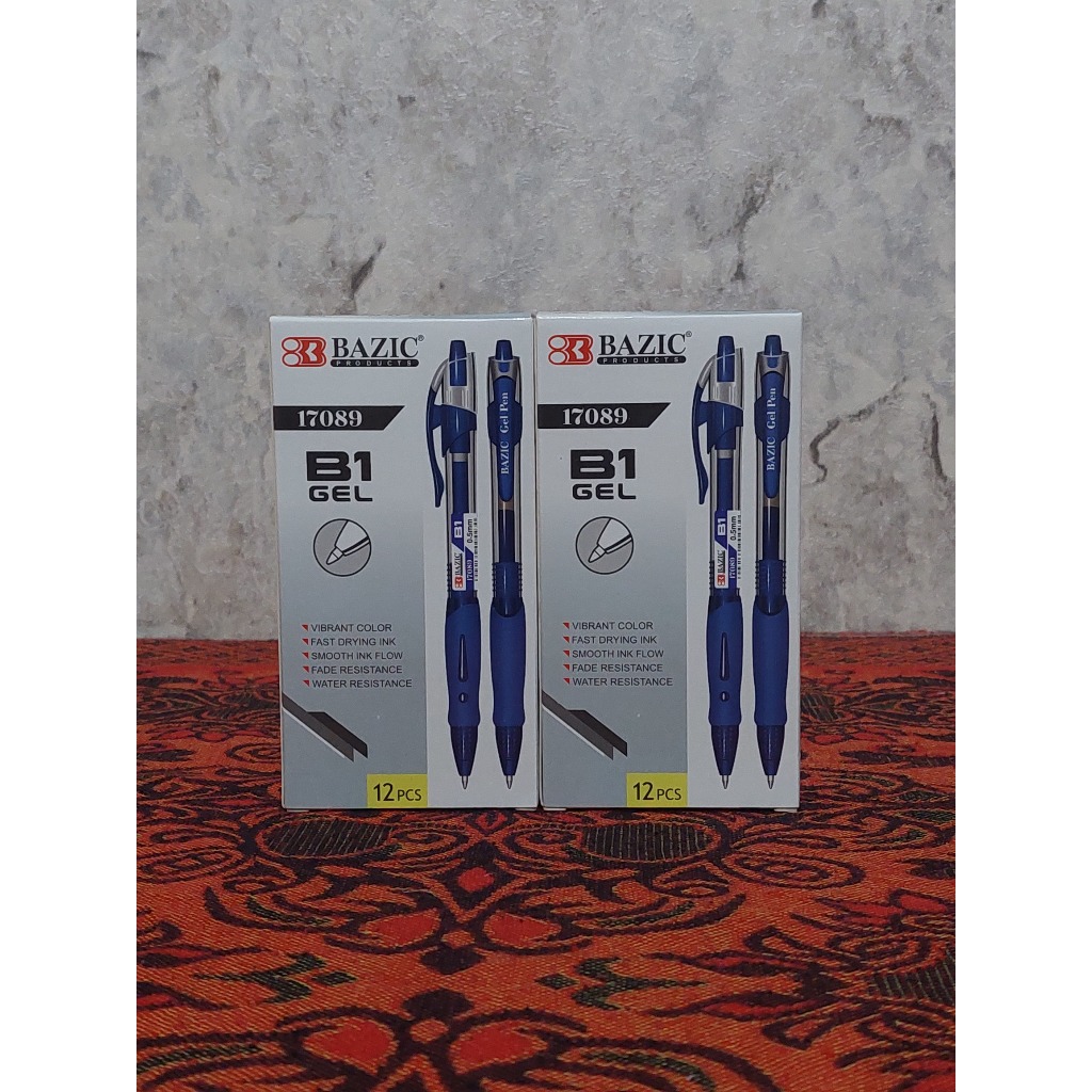 Jual Bazic gel pen 17089 B1 GEL 0,5mm 12 pcs | Shopee Indonesia