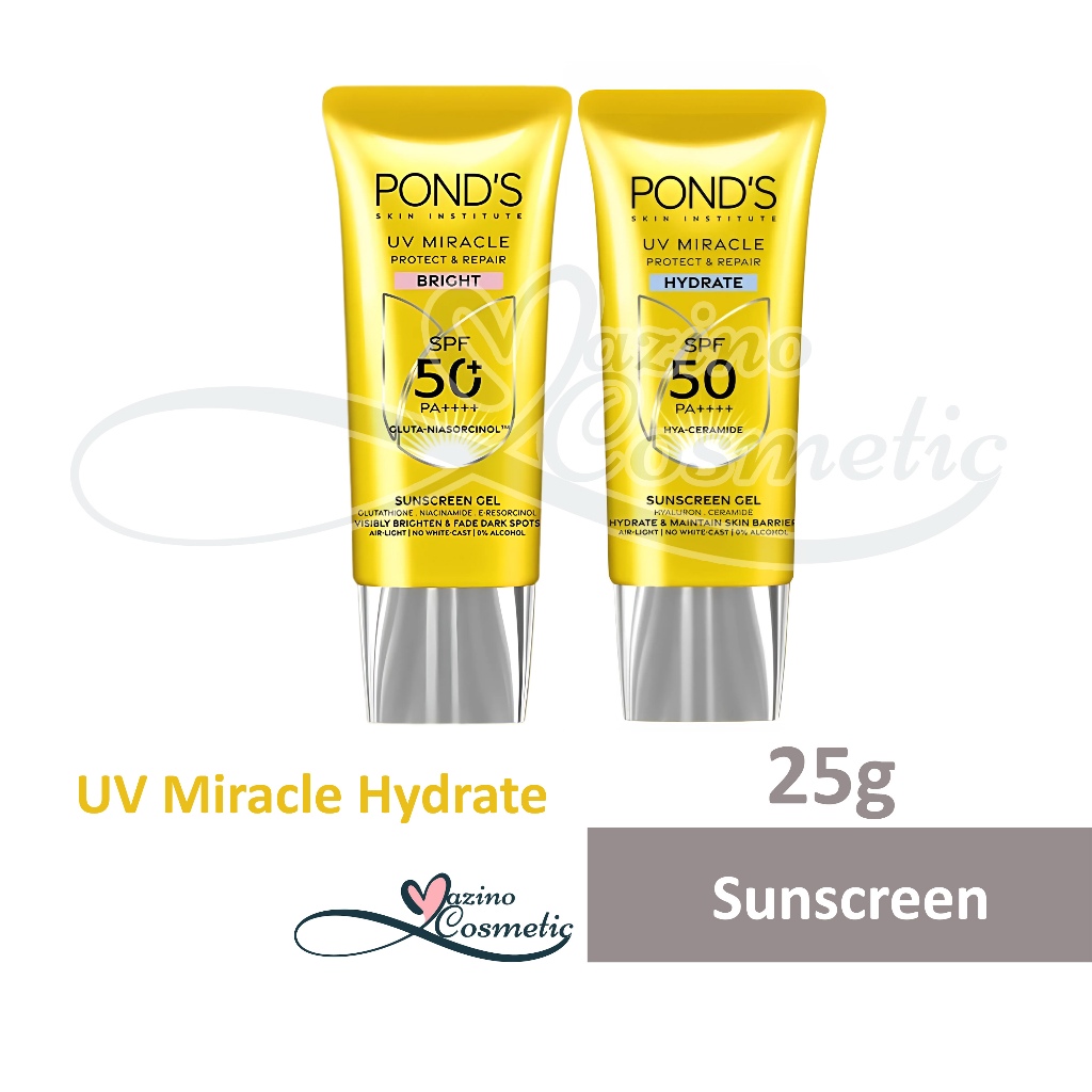 Jual Ponds Uv Miracle Sunscreen 25g Spf50 | Hydrate | Bright | Shopee ...