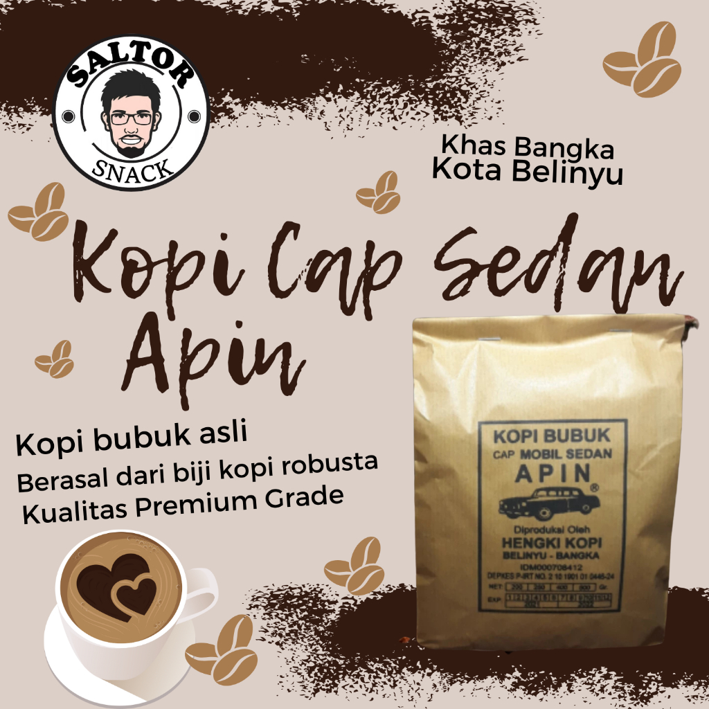 Jual Kopi Cap Sedan Apin Khas Bangka Kota Belinyu-Kopi Bubuk Robusta ...