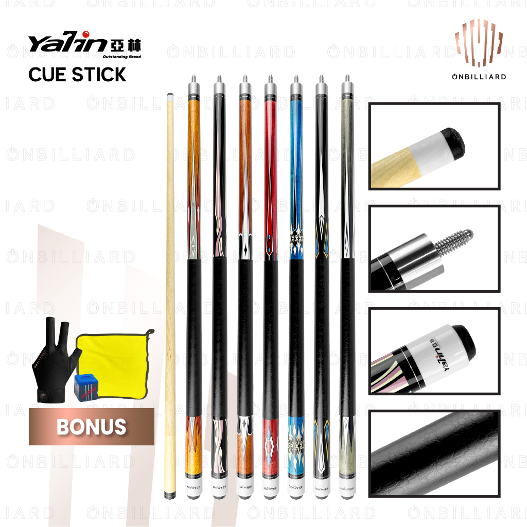 Jual YALIN Cue Stick Billiard Play Maple Wood Stik Biliar Billiar ...
