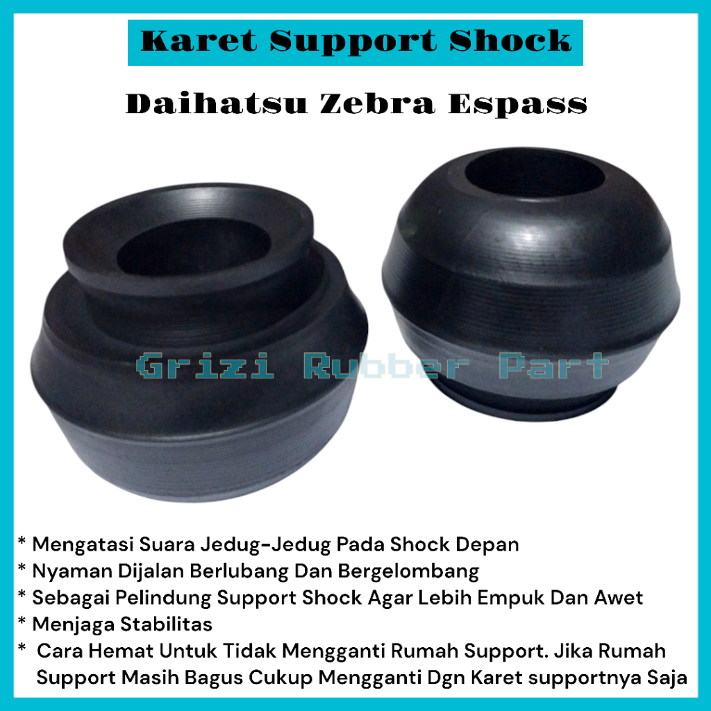 Jual Karet Support Shock Shockbreaker Depan Daihatsu Zebra Espass 1Set(2Pcs) Bahan Ban | Shopee ...