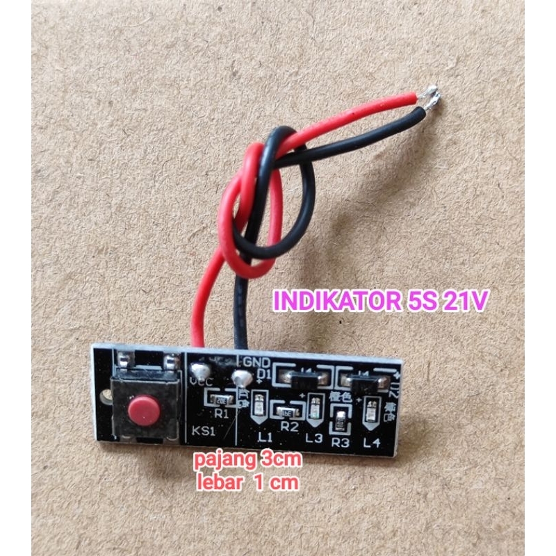 Jual Led Indikator 21V 5s Led indikator baterai 5s Baterai Cordless ...