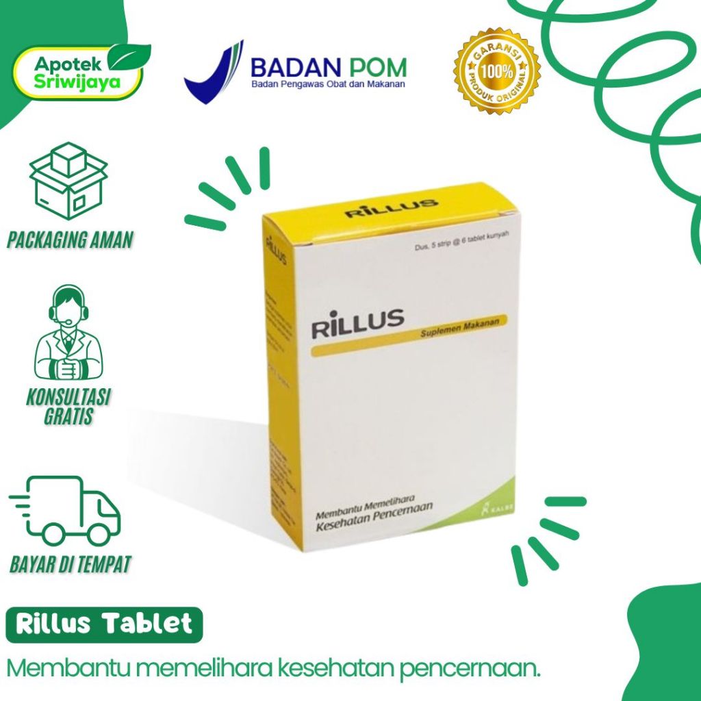 Jual Rillus Tablet Kesehatan Pencernaan Membantu Memelihara Kesahatan ...