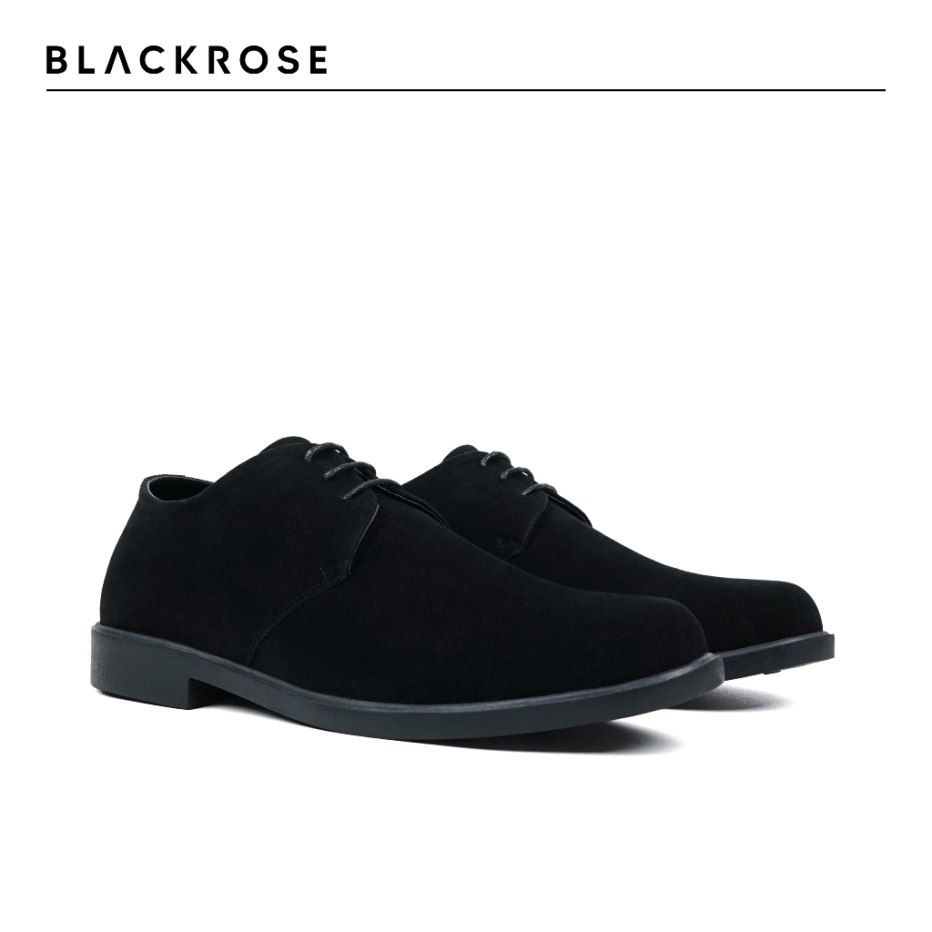 Jual BLACKROSE Sepatu Pria Derby 3 Eyelets Shoes Hitam Black Suede ...