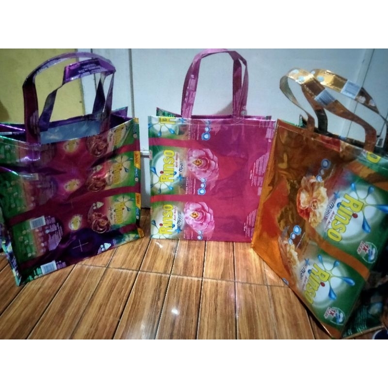 Jual Tas daur ulang dari plastik (ukuran 35x35 cm) | Shopee Indonesia