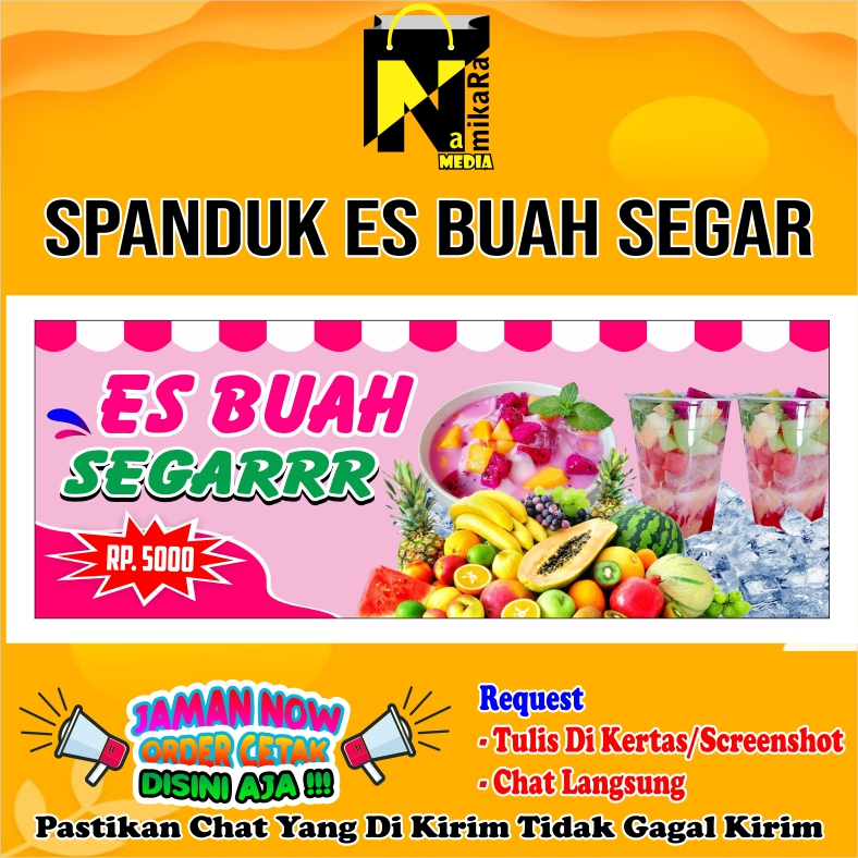 Jual Spanduk Banner Backdrop Es Buah segar terbaru yang paling murah ...