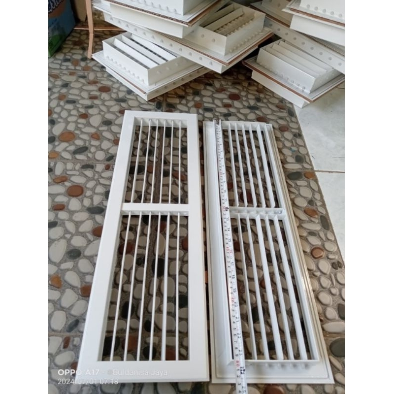 Jual Return Air Grill 60 x 20 Cm Putih Cat Powder Coating | Shopee ...