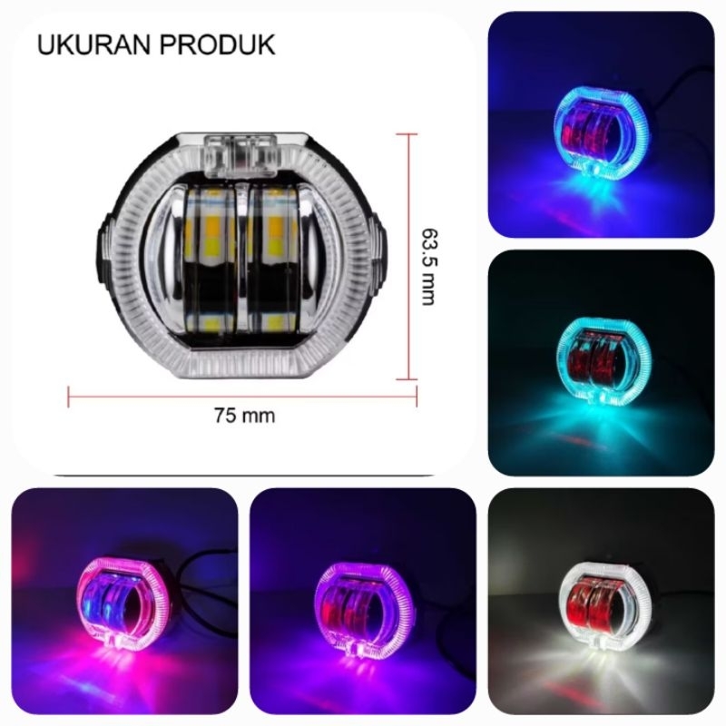 Jual Projector lampu tembak LED utama projie daymaker biled 2 lensa ...