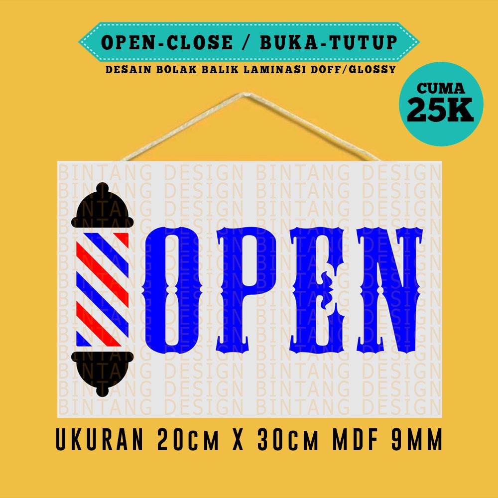 Jual PAPAN TANDA BUKA - TUTUP & OPEN - CLOSED - UKURAN 20cm X 30cm ...