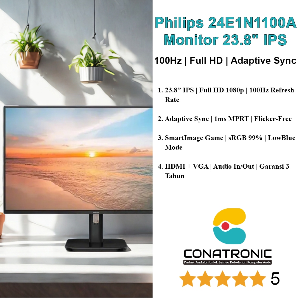 Jual Philips 24E1N1100A | Monitor 23.8" IPS | 100Hz | Full HD ...