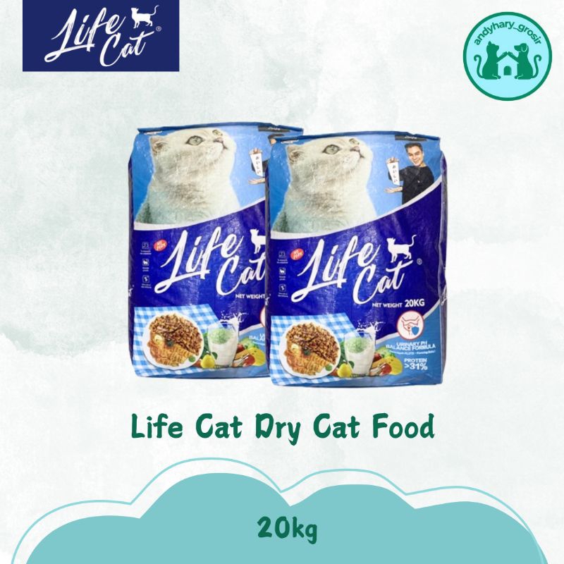 Jual Life Cat 20 Kg Dry Cat Food Lifecat Makanan Kering Kucing 20Kg ...