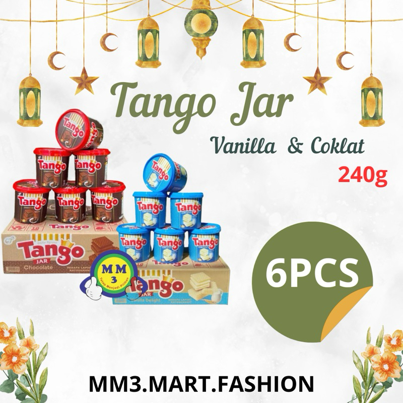 Jual [ PAKET HEMAT 1 DUS ] TANGO WAFER JAR 240g VANILLA & COKLAT 6pcs | Shopee Indonesia