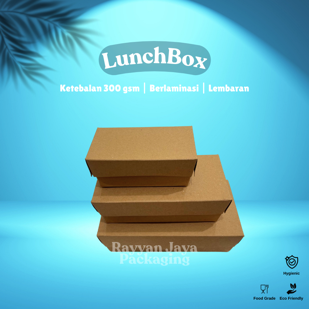 Jual Paper Lunch Box Kraft Coklat Polos Laminasi / Kotak Makan Mie Nasi Kertas Size S M L (Model ...