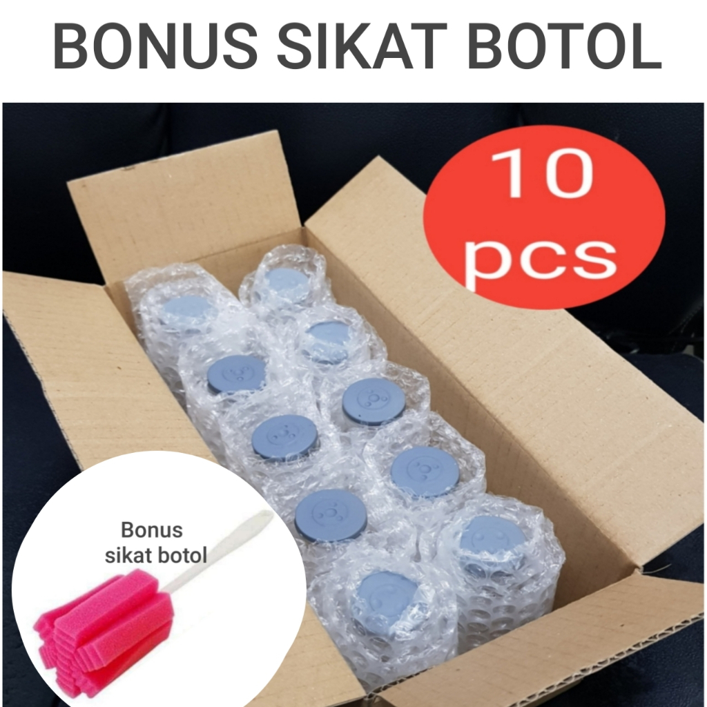 Jual BOTOL ASI 100ML TUTUP KARET / BOTOL SUSU BAYI 100ML TUTUP KARET ...