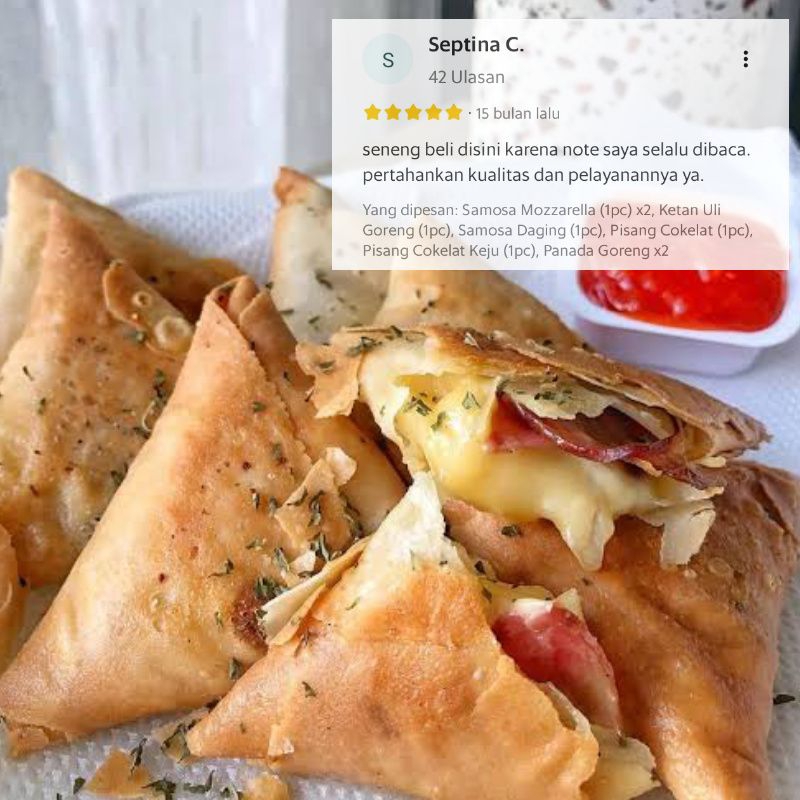 Jual Samosa Smoked Beef + Keju Cheddar | Shopee Indonesia