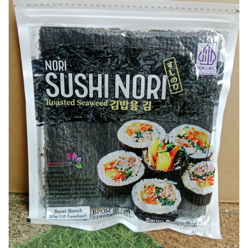 Jual (BEST SELLER) Nori Sushi isi 10 Lembar Halal Nori rumput laut merk ...
