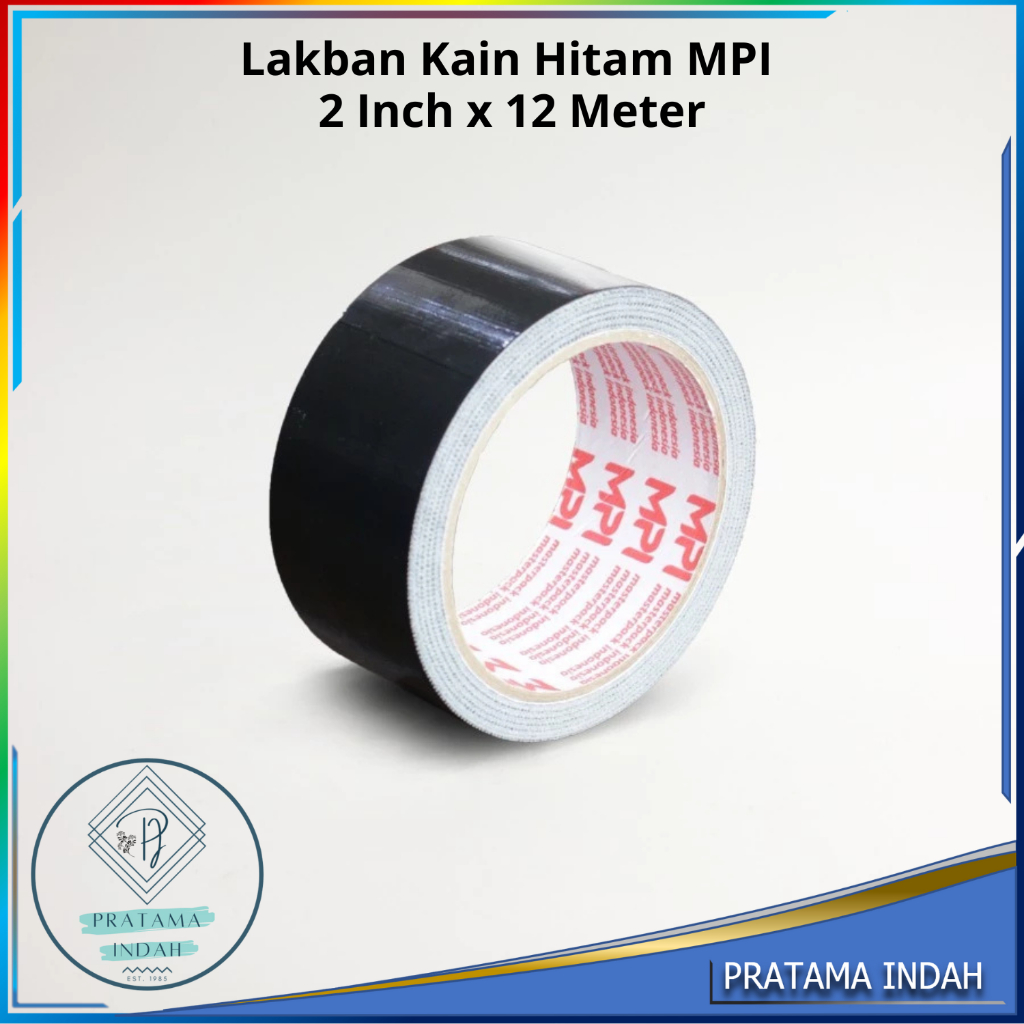 Jual LAKBAN KAIN HITAM - CLOTH TAPE - HITAM MPI 2 INCH X 12 METER ...