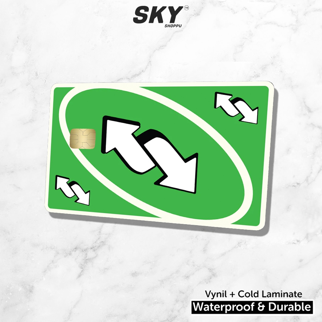 Jual Sticker Stiker Kartu Atm Skin Card Uno Hijau Waterproof Vinyl Atm ...