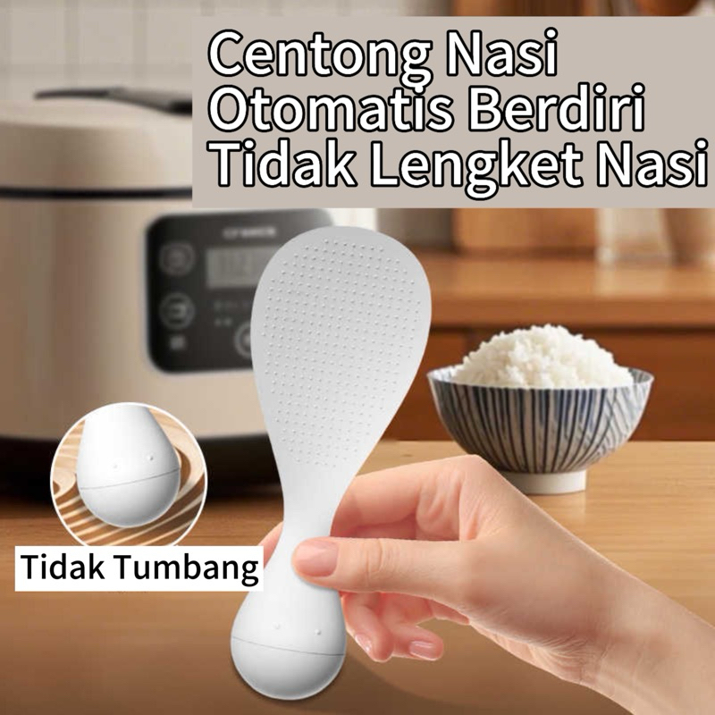 Jual Centong Nasi Sendok Nasi Plastik centong Bisa Berdiri Rice Cooker ...