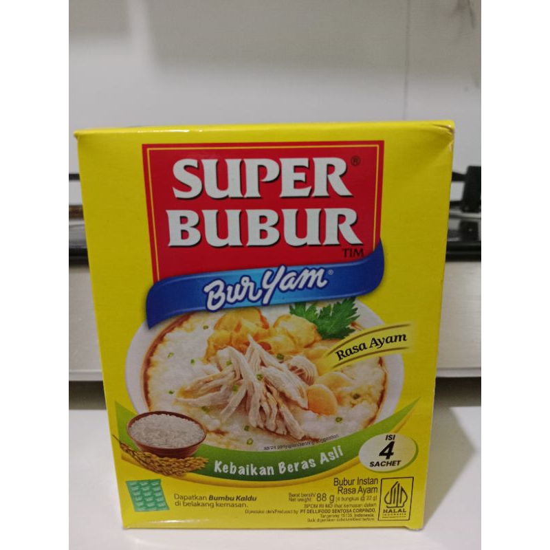 Jual Super Bubur Tim Buryam Rasa Ayam Kemasan 1 Box isi 4 Sachet ...