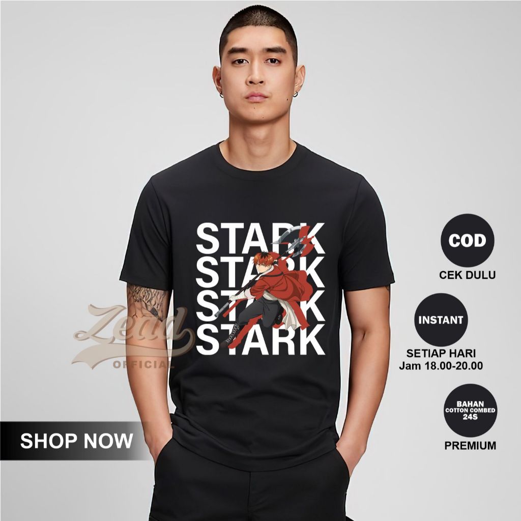 Jual ZEAD KAOS ANIME SOUSOU NO FREIREN KAOS DISTRO STARK SAMA TSHIRT ...