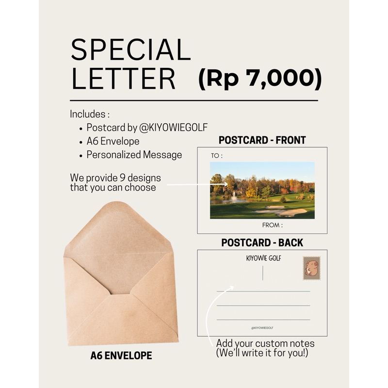 Jual SPECIAL LETTER [POSTCARD,ENVELOPE,CUSTOM NOTES] | Shopee Indonesia