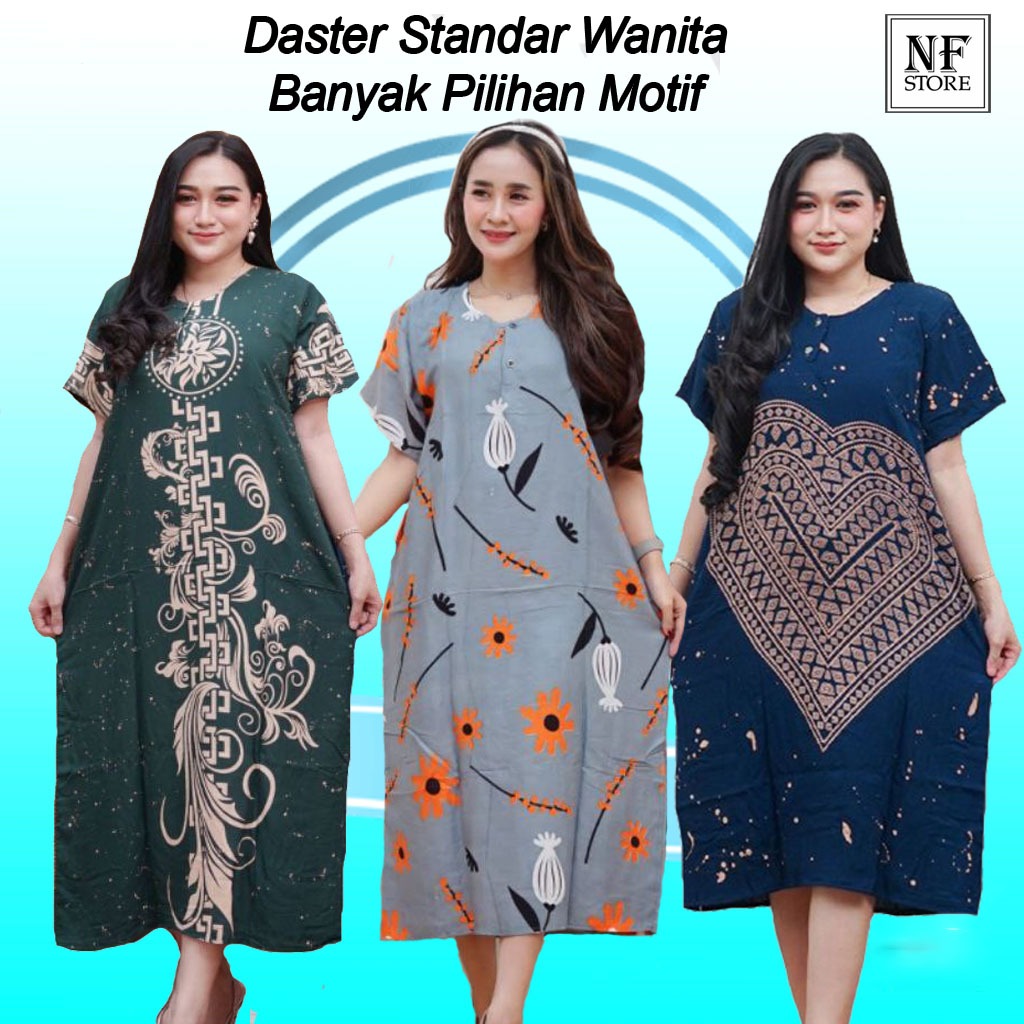 Jual Daster standar kancing depan motif kekinian all size murmer ...