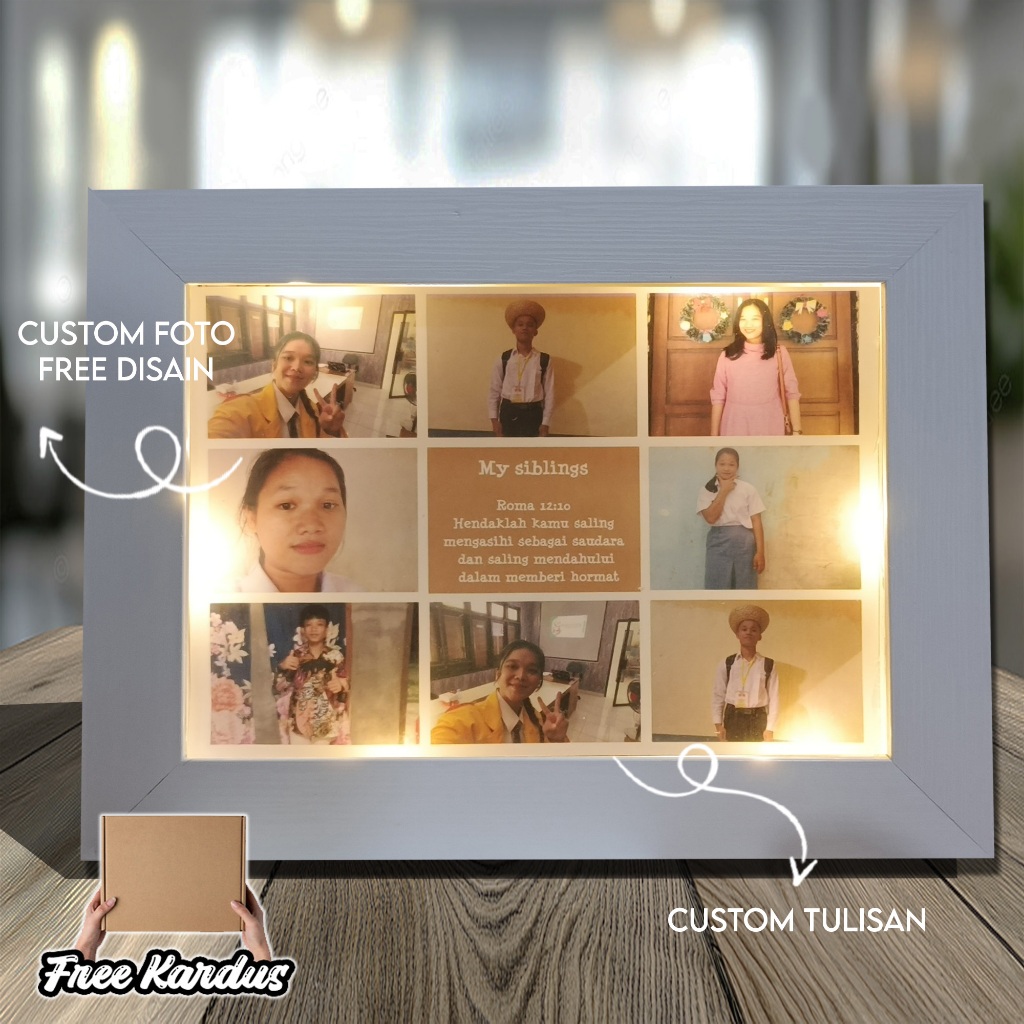 Jual KADO UNIK Frame Foto Polaroid dengan Lampu 3D | GIFT FRAME / Kado ...