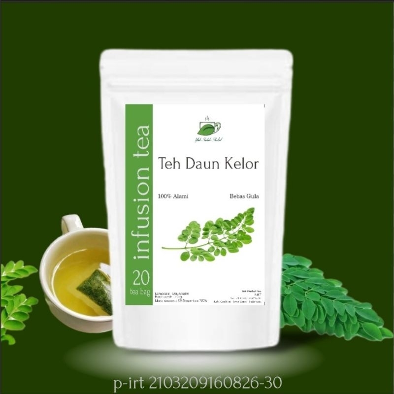 Jual TEH DAUN KELOR / MORINGA LEAF TEA "yuk seduh botanikal" | Shopee Indonesia